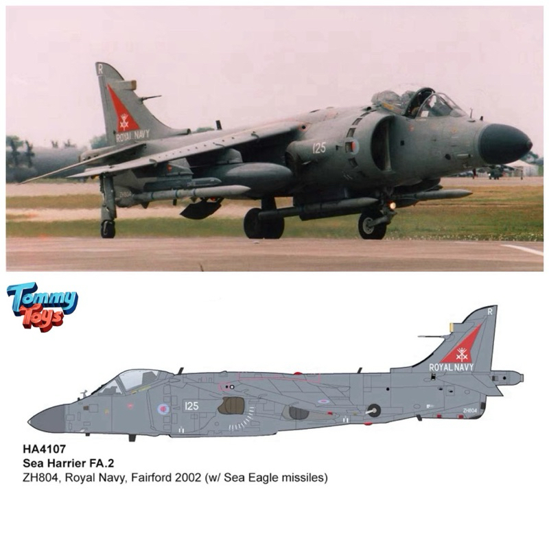 HOBBY MASTER HA4107 Sea Harrier FA.2 ZH804, Royal Navy, Fairford 2002 ...