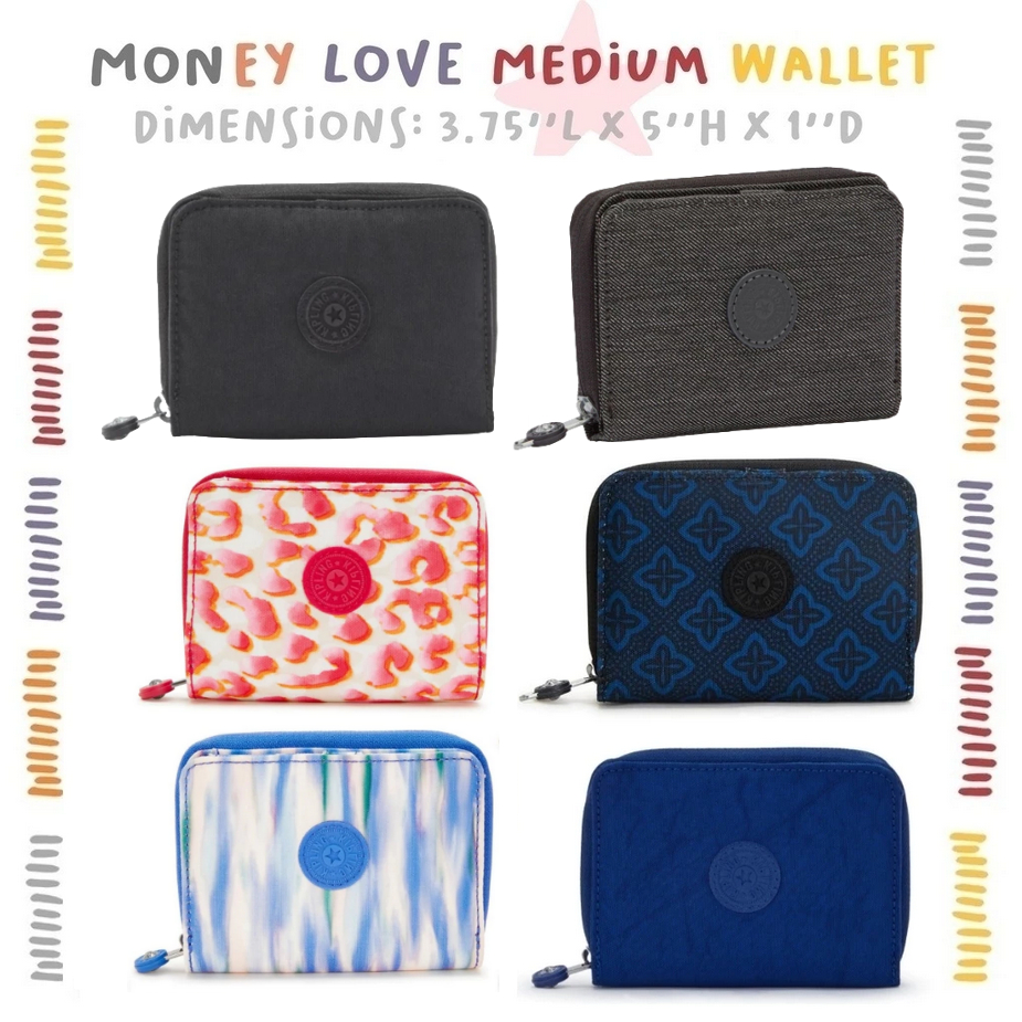 (ลดเพิ่ม 30%) (9/16สี) [4] กระเป๋า Kipling Money Love Medium RFID ...