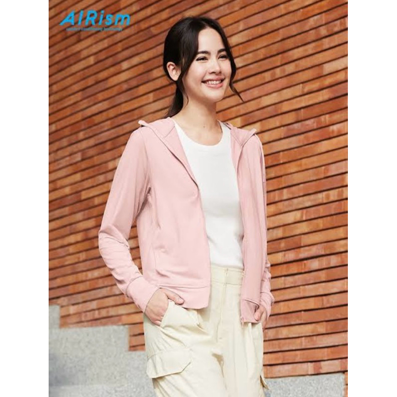 uniqlo 100% airism UV CUT มีไซส์ L ผ้าตาข่ายผ้าระบายความร้อนดีมาก | Shopee Thailand