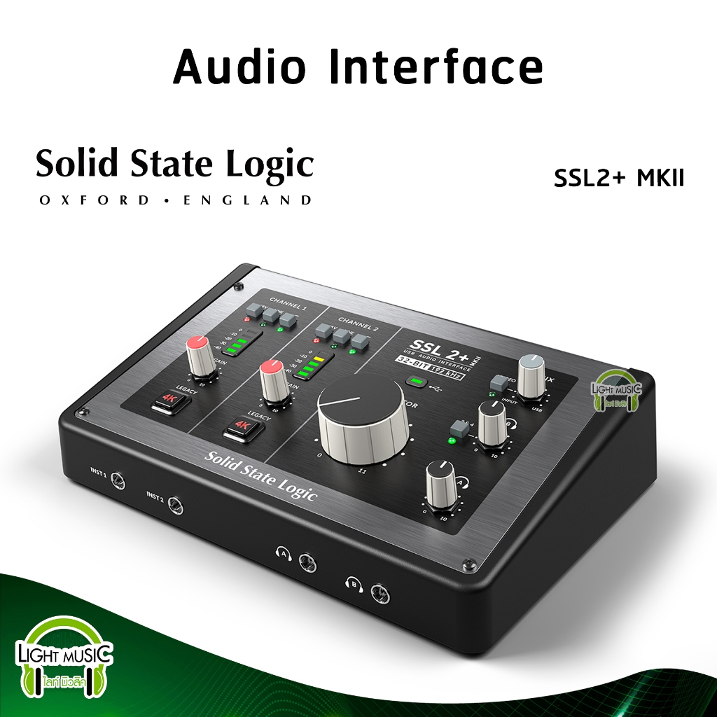 Audio Interface Solid Stage Logic SSL2+ MKII Legacy 4K Pre Mic ประกันศูนย์ 1 ปี ออดิโอ อินเตอร์ ...
