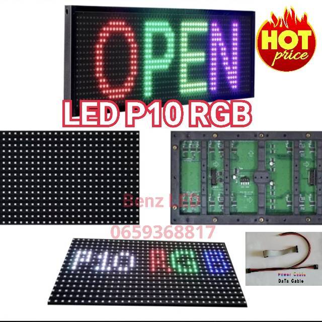 ป้ายไฟ LED P10 RGB Outdoor 32x16 p10 RGB led Full Color display module ...