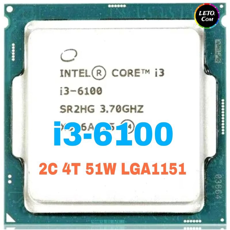 ซีพียู CPU Intel Core i3-6100 3.7GHz 2คอ4เทรด LGA 1151 ฟรีซิลิโคน1ซอง i3 6100 | Shopee Thailand