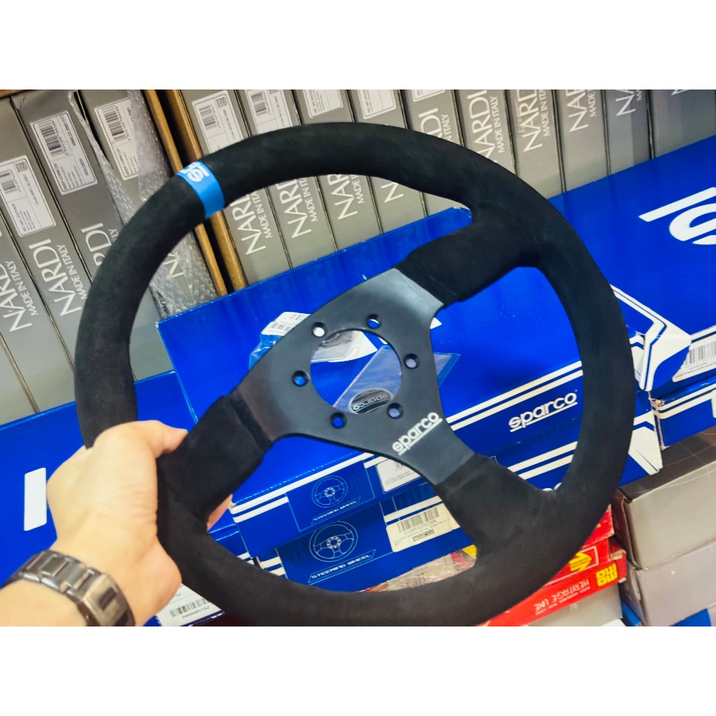 พวงมาลัย Sparco steering wheels R383 พวง หนังกลับ โลโก้ฟ้า ของแท้ ...