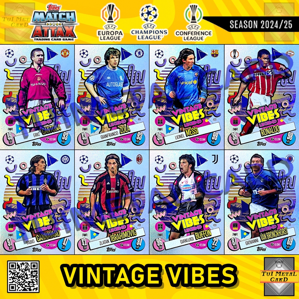 TOPPS MATCH ATTAX 2024/2025: VINTAGE VIBES LEGEND การ์ดสะสมฟุตบอล Football Trading Card | Shopee ...