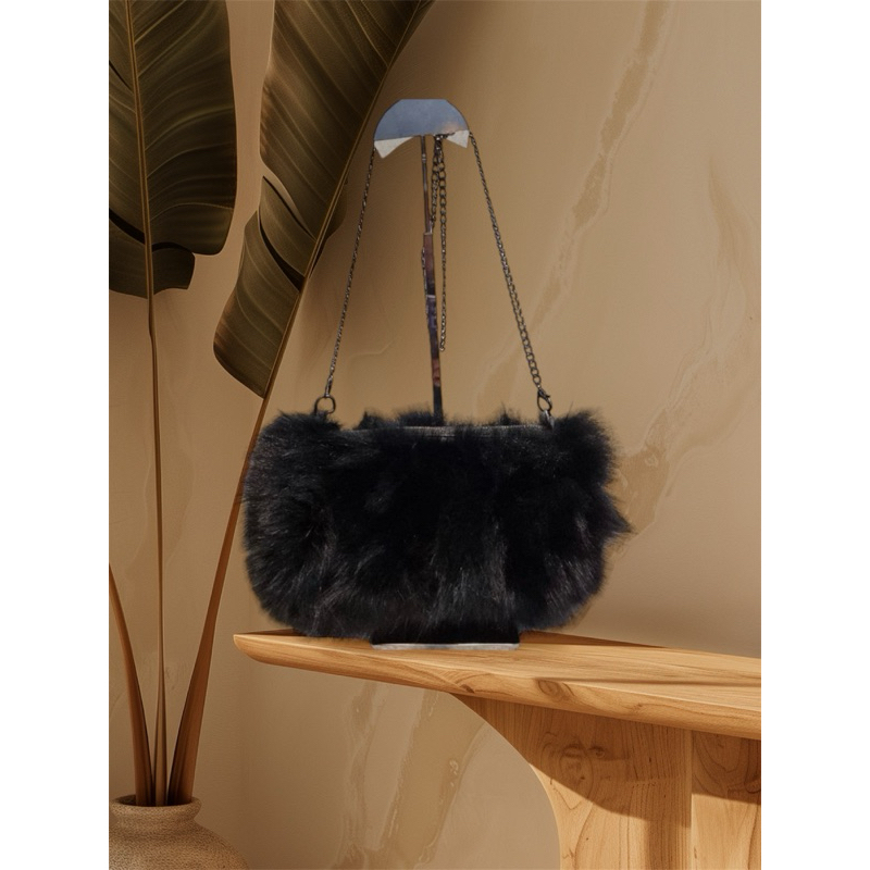 LeNIC & McCOY กระเป๋าขนแท้สีดำ แบรนด์ญี่ปุ่นนำเข้าจากญี่ปุ่น | Shopee ...