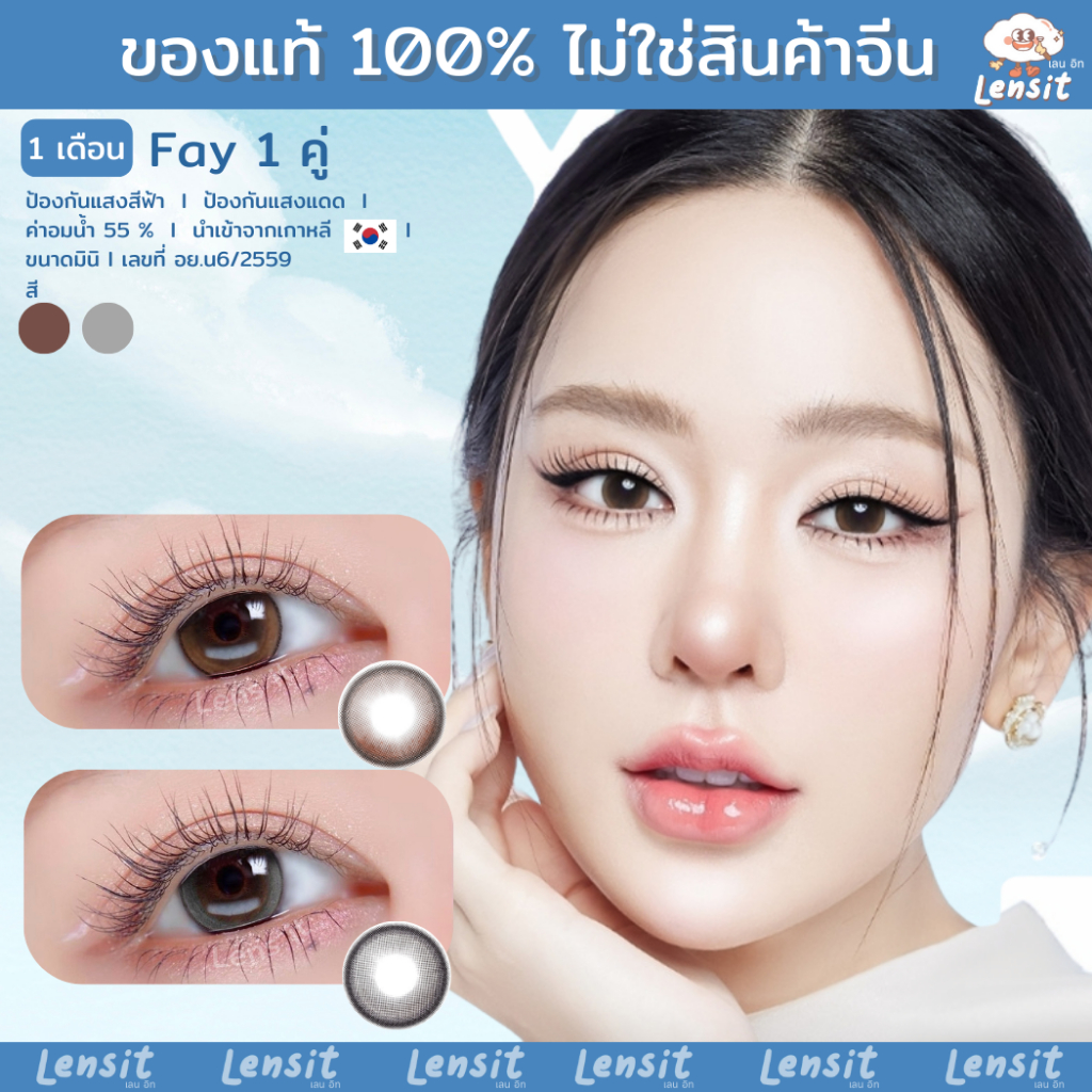 คอนแทคเลนส์[มินิ] Fay Brown / Gray (Kitty Kawaii) ☁️ มี อย.ไทย | Shopee ...
