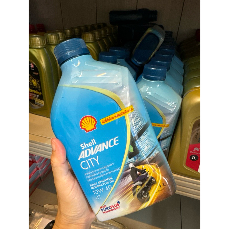 น้ำมันเครื่อง Shell Advance City 10W40 สูตรใหม่ สังเคราะห์ 100% ...