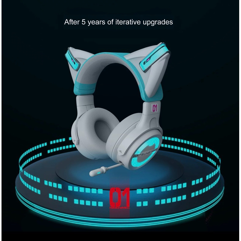 [ Hatsune Miku ] Cat Earphone Elite Headphone Miku Michale หูฟัง มิกุ ...