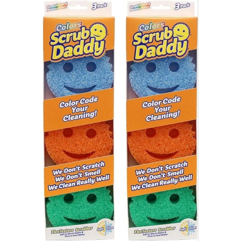 (พร้อมส่ง)Scrub Daddy Colors Non-Scratch FlexTexture Sponge Multi-Color ...