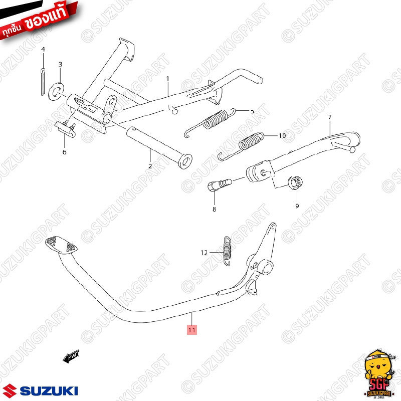 ขาเบรค PEDAL, BRAKE แท้ Suzuki Shogun 125 Axelo ล้อลวด / Shogun 125 Axelo R ล้อลวด | Shopee Thailand