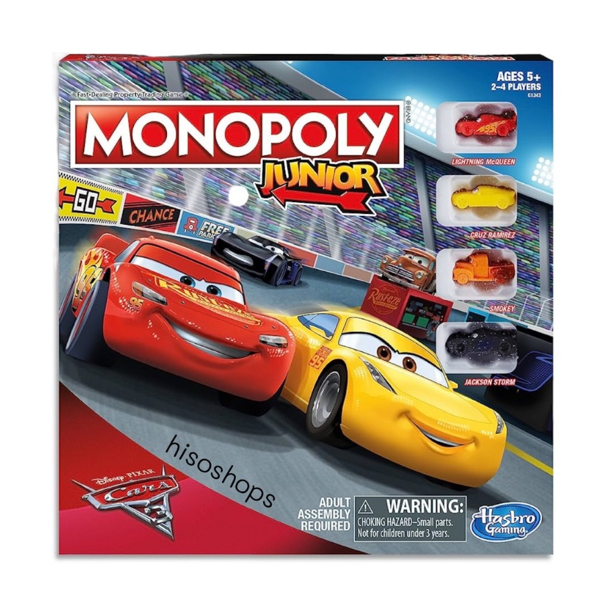 Monopoly Junior Cars เกมส์เศรษฐี Cars แม็คควีน Hasbro | Shopee Thailand