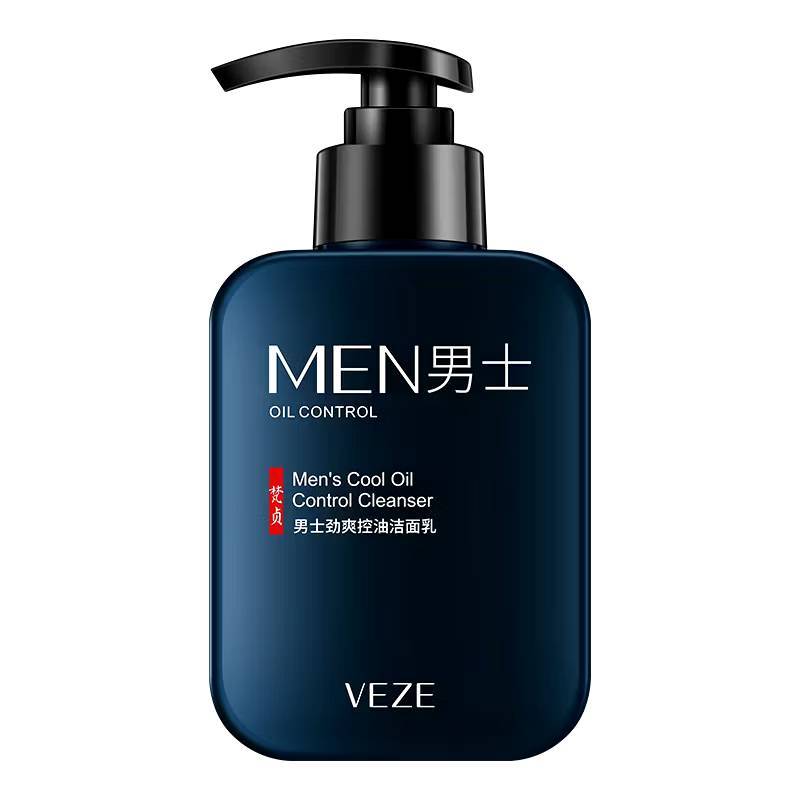 VEZE Men's Cool Oil Control Cleanser โฟมล้างหน้า ขวดปั้ม ทำความสะอาดผิว ...