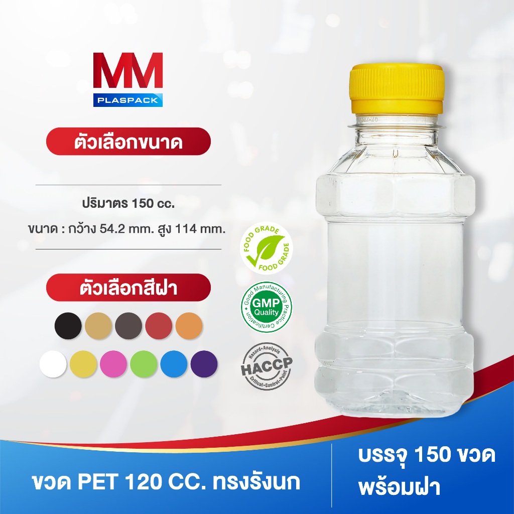 ขวดพลาสติกใส ขวดพลาสติกพีอีที ขวดpet 150cc. ขวดน้ำใสทรงรังนก บรรจุ 150 ขวดพร้อมฝา ขายยกลัง พร้อม ...
