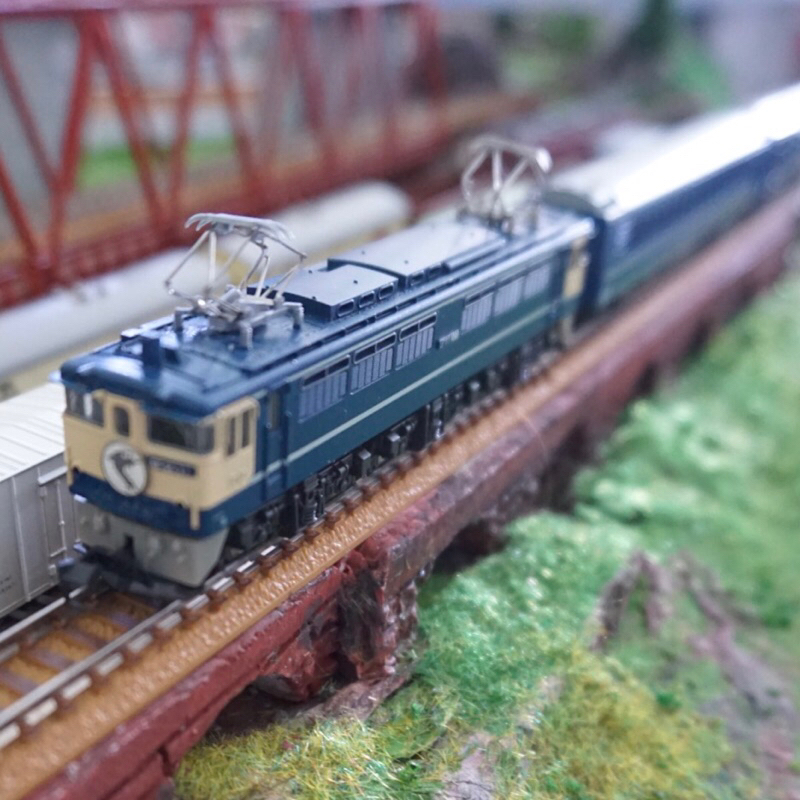 ส่งต่อโมเดลเซต ขบวนรถไฟ Blue Train JNR ขนาด N scale Kato + Tomix วิ่ง ...