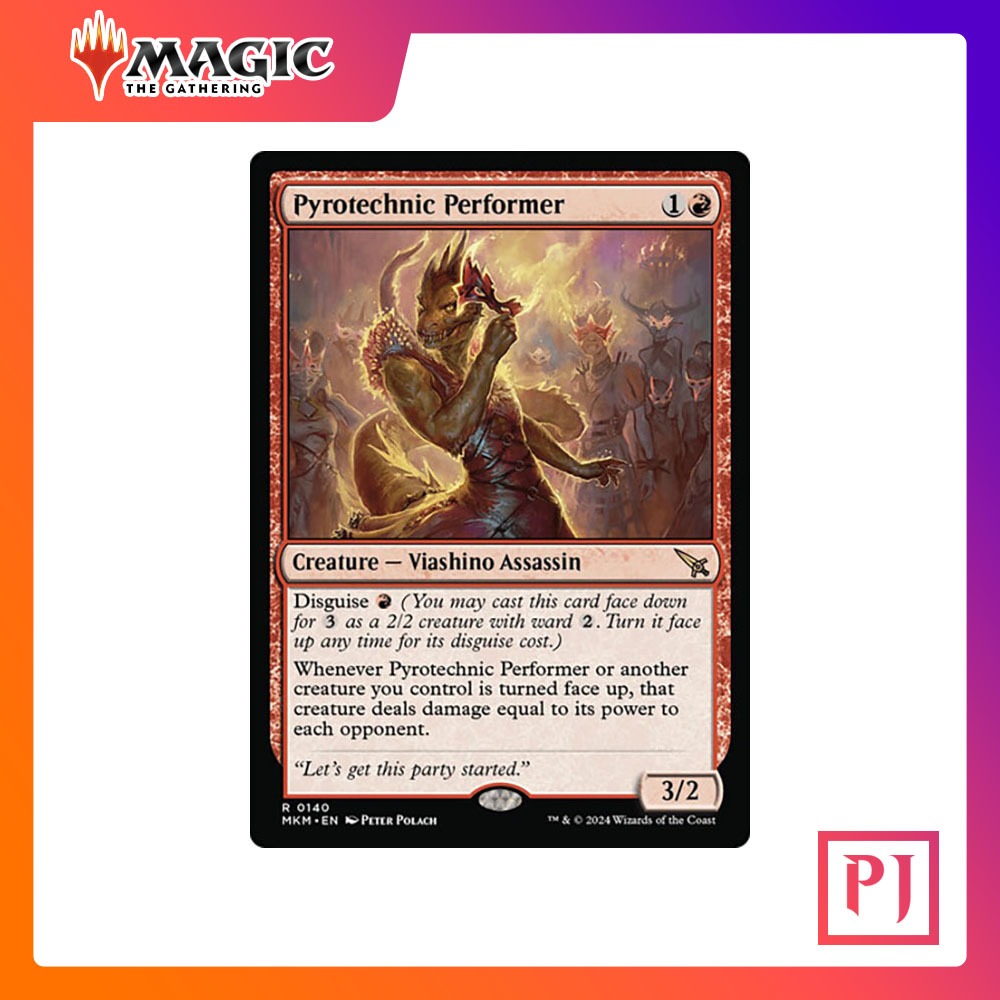 [MTG] Pyrotechnic Performer [MKM] [RED] [RARE] [NORMAL] [ENG] (การ์ดเม ...