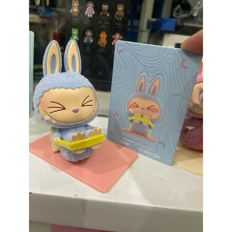 Labubu Lazy Yoga Popmart art | Shopee Thailand