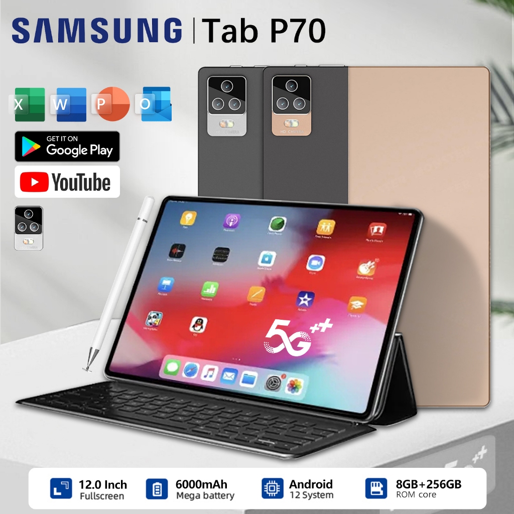 2024 ใหม่Realme P70 แท็บเล็ตAndroid 12 นิ้ว 12GB RAM + 512GB ROM 5Gการเรียนรู้และความบันเทิง ...