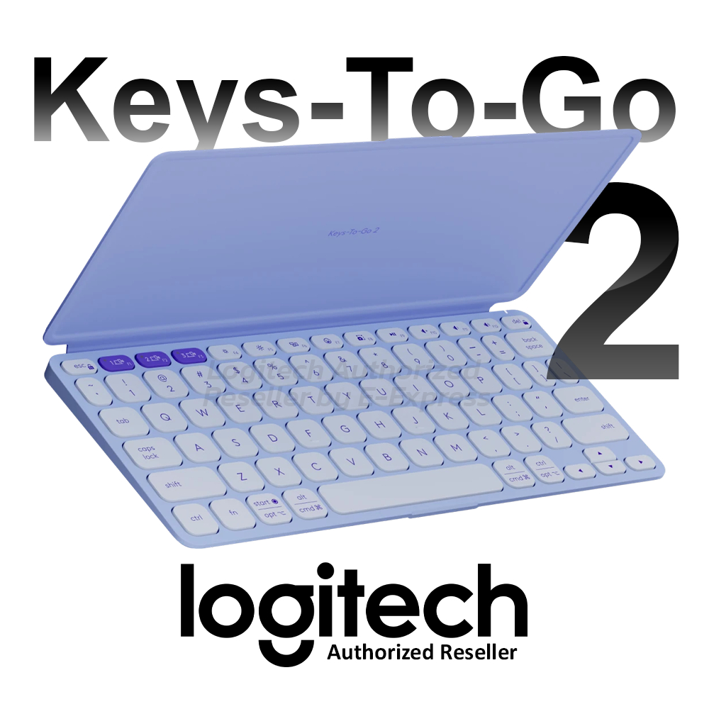 Logitech Keys-To-Go 2 Ultra Slim Keyboard (Lilac) (TH/EN) คีบอร์ดไร้สาย ...