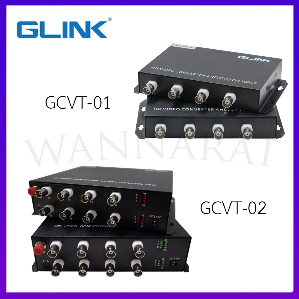 Glink HD VIDEO Converter Fiber TO AHD/CVI/TVI 4Port/8Port (GCVT-01/GCVT ...