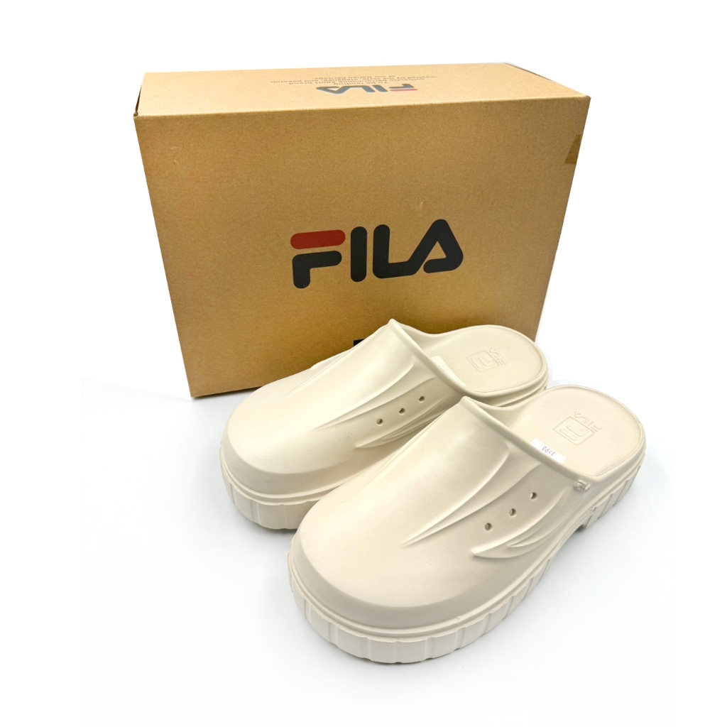 Fila รองเท้าแตะสวมผู้หญิง รุ่น Sand Blast Clog สีเบจ #37.5 | Shopee ...