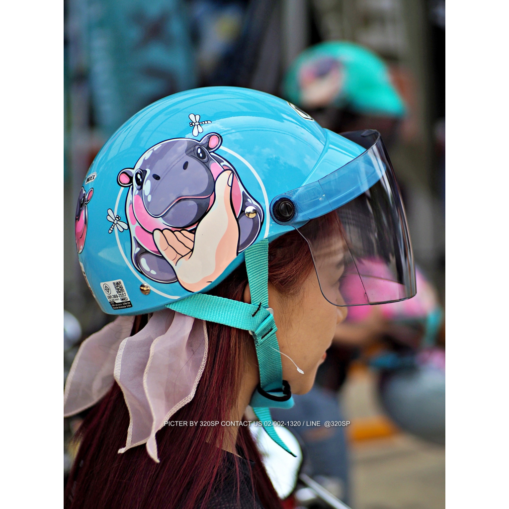 หมวกกันน็อคครึ่งใบสำหรับเด็กและผู้หญิง INDEX LADY HIPPO มาใหม่ล่าสุด ...