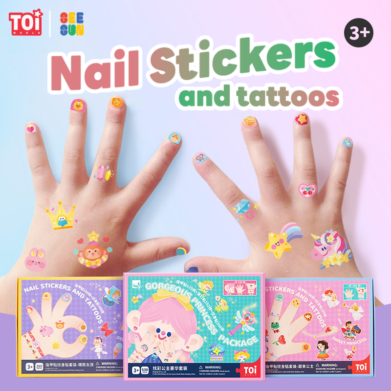 TOi สติ๊กเกอร์แทททูสำหรับเด็ก สติ๊กเกอร์ติดเล็บ Nail Stickers&Tattoos ...