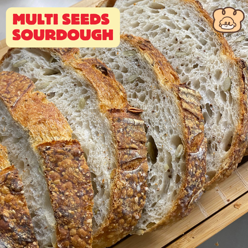 Multi seeds sourdough ขนมปังซาวโดว์ธัญพืชรวม (vegan) | Shopee Thailand
