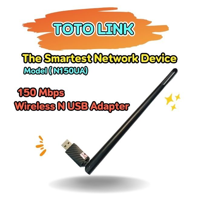 Wireless N USB Adapter TOTOLINK (High Speed 150 Mbps) Model (N150UA ...
