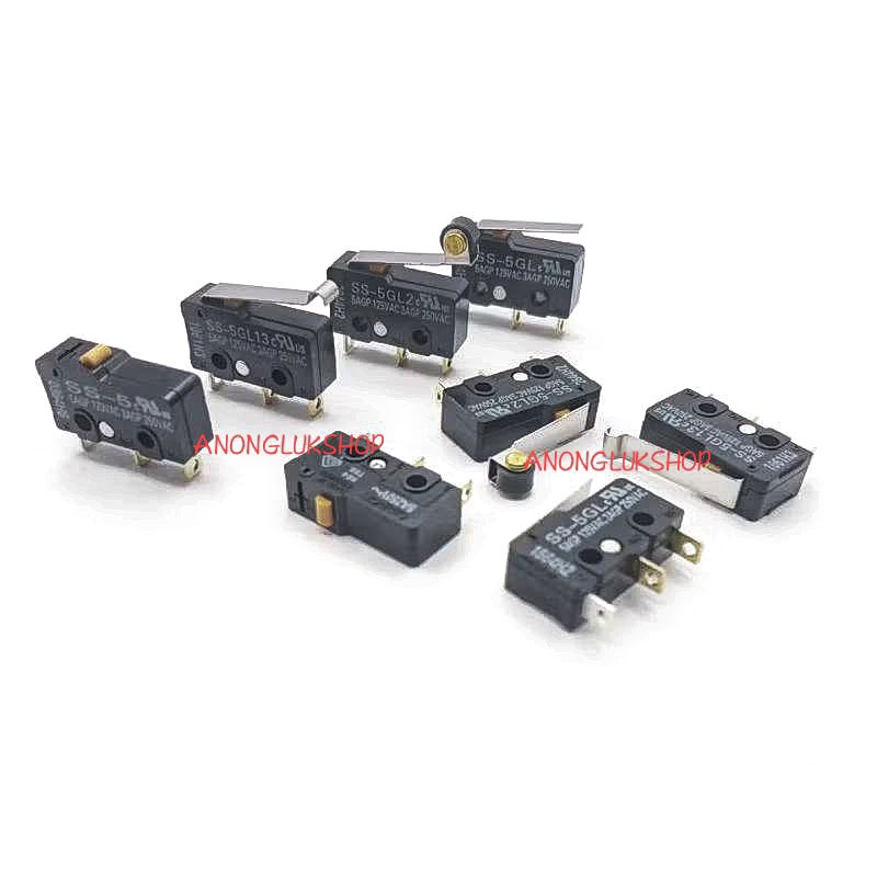 ราคาต่อ 1ตัว 👉👉 SS-5 SS-5GL SS-5GL2 SS-5GL13 Limit Switch 5A 250Vac Micro Switch ไมโครสวิตช์ 3ขา ...