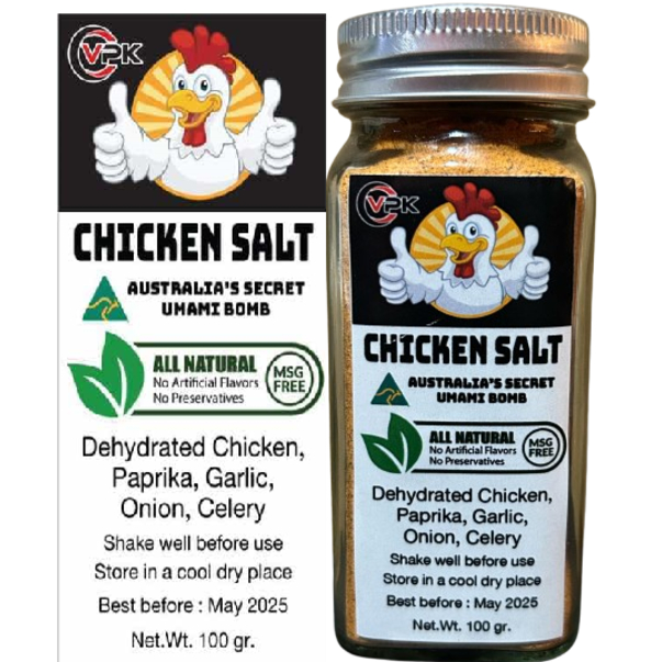 Chicken Salt 25-65-100 gram shaker, Australia's Secret Umami Bomb ...