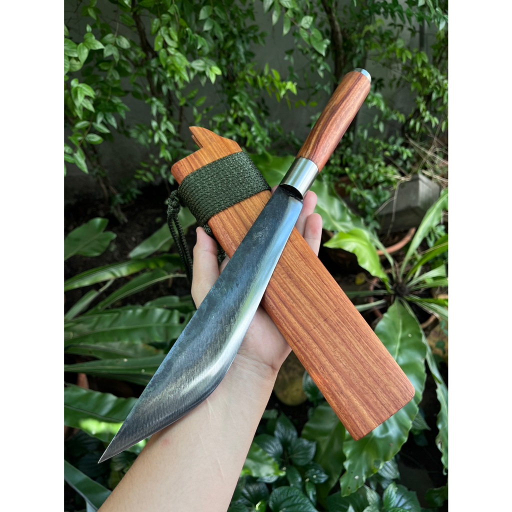 มีดเหน็บม้ง E-nep อีเหน็บ Machete มีดควาญ Camp อีดาบ ใบ 10’’ ตีร้อน ผิวไฟ คอสแตนเลส ด้าม-ฝักไม้ ...