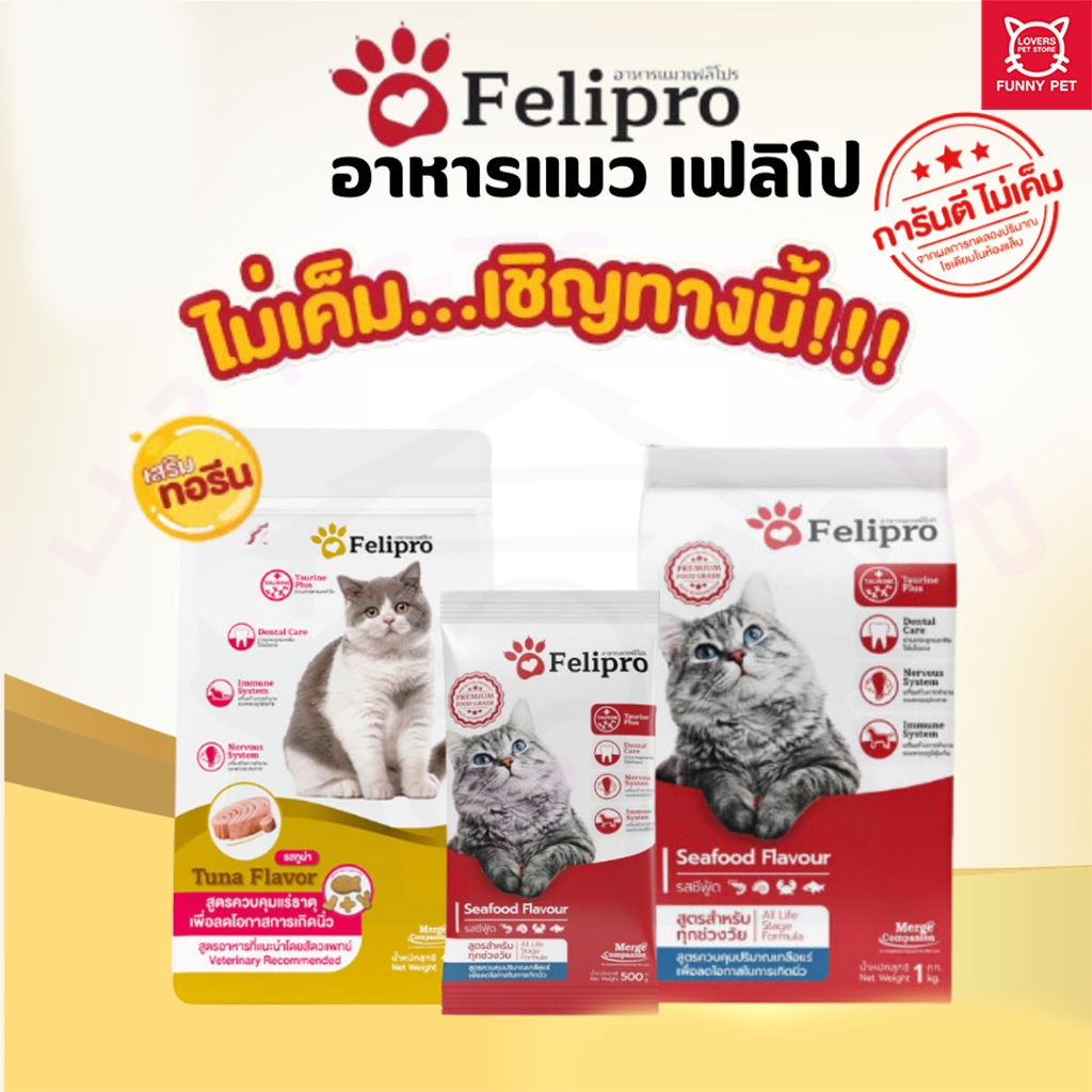 (แพ็คเกจบริษัท) Felipro เฟลิโปร บำรุงขน ขนาด 1 kg. (แถมเทสเตอร์ทุกออ ...