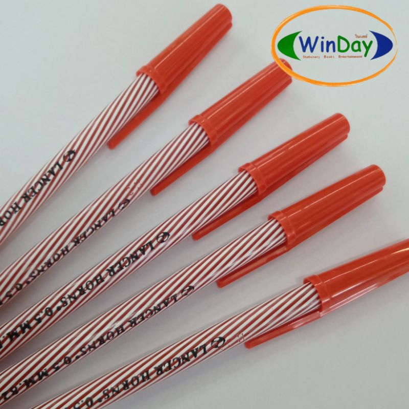 ปากกาปลอก LANCER HORNS 824สีแดง | Shopee Thailand
