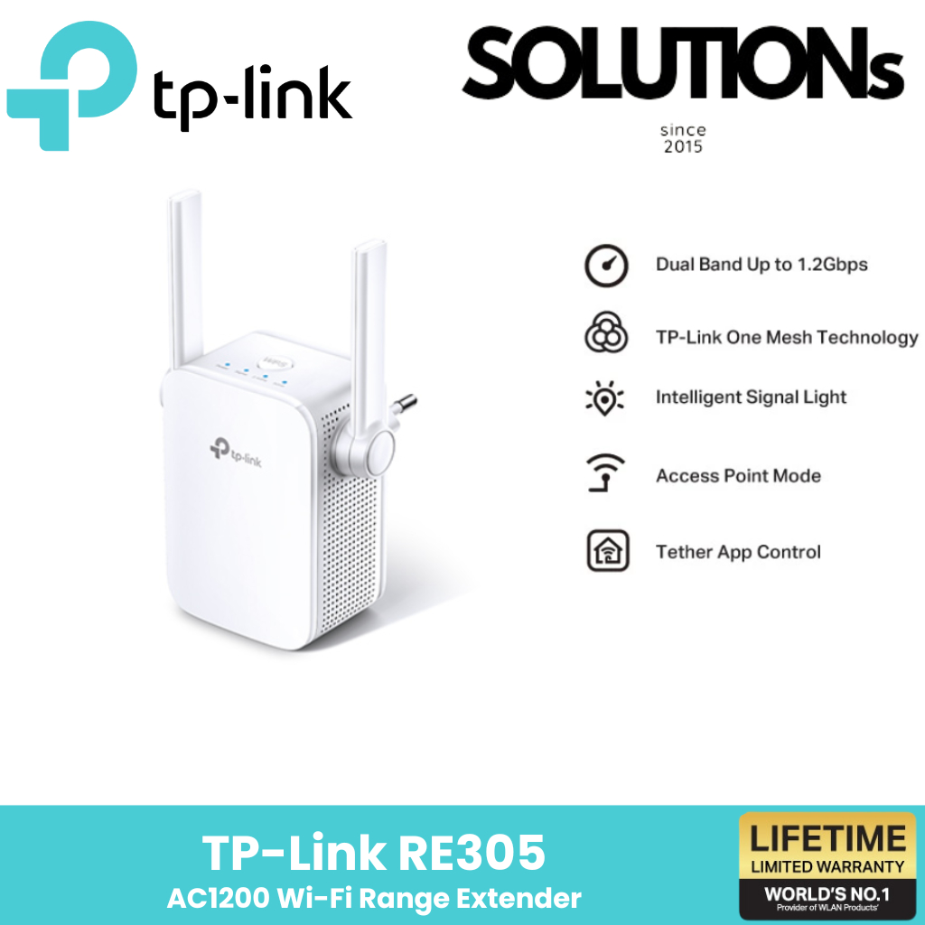 TP-Link RE305 AC1200 WiFi Repeater อุปกรณ์ขยายสัญญาณ ( Wi-Fi Range ...