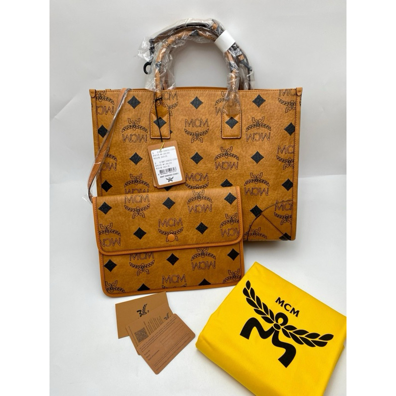 New mcm tote bag มาพร้อมใบลูก จุมาก | Shopee Thailand