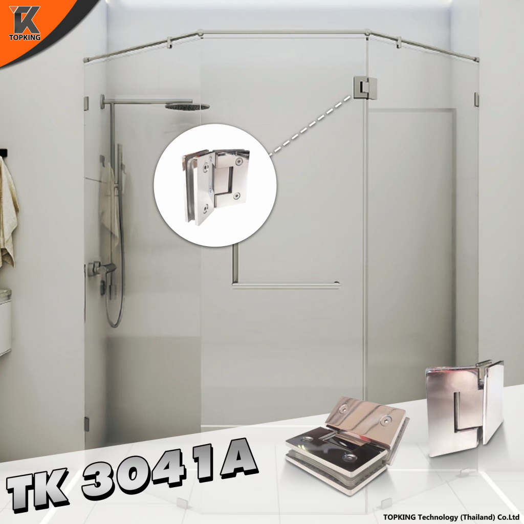 บานพับประตูกระจก Stainless Steel 304 รุ่น TK 3041A (135°) | Shopee Thailand