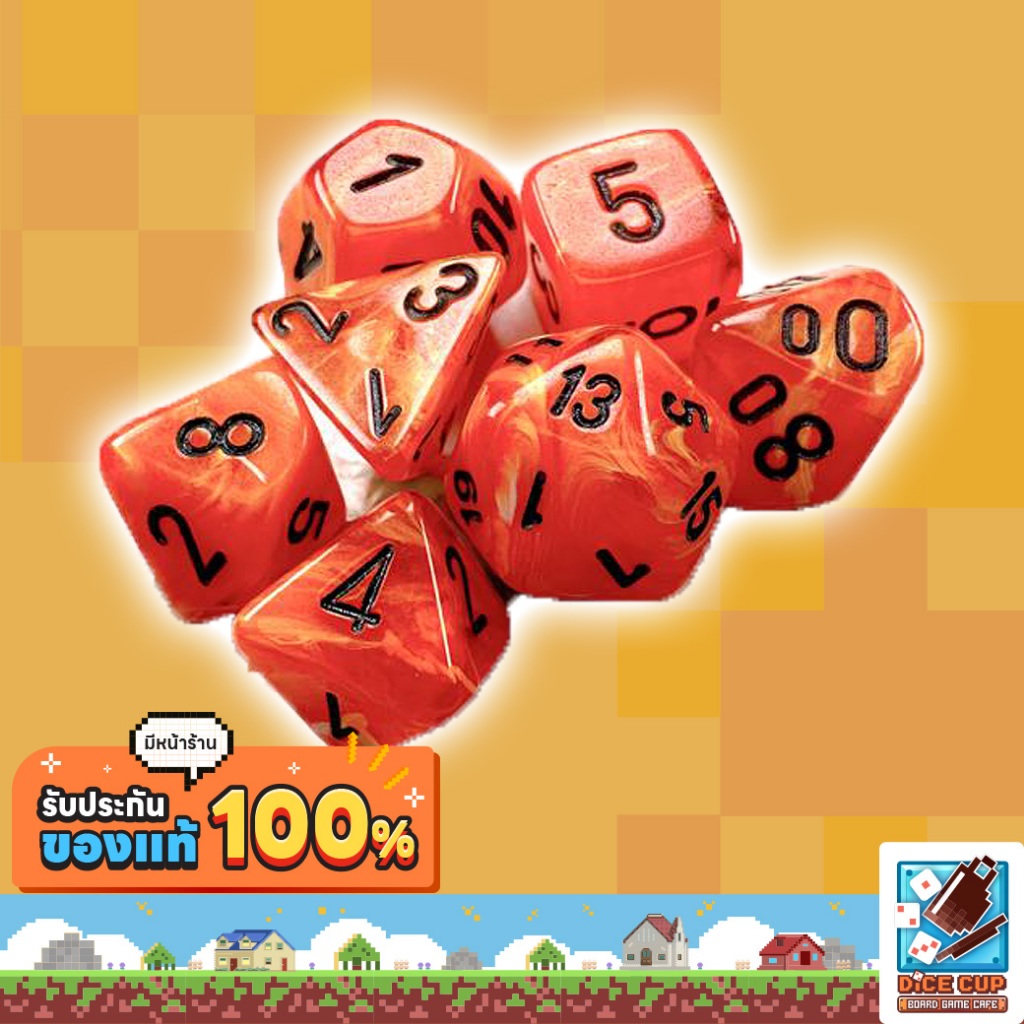 [ของแท้] ลูกเต๋า Chessex Dice Vortex Mini-Polyhedral 7-die Set สำหรับ ...