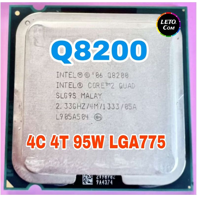 ซีพียู CPU Intel Core 2 Quad Q8200 2.33 GHz 4คอ4เทรด 95W LGA 775 ฟรี ...