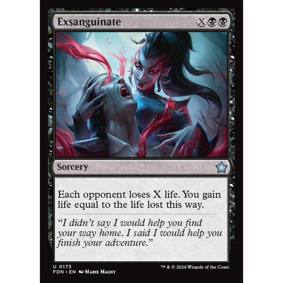 Exsanguinate การ์ด Magic The Gathering ของแท้ จากชุด Foundations ...