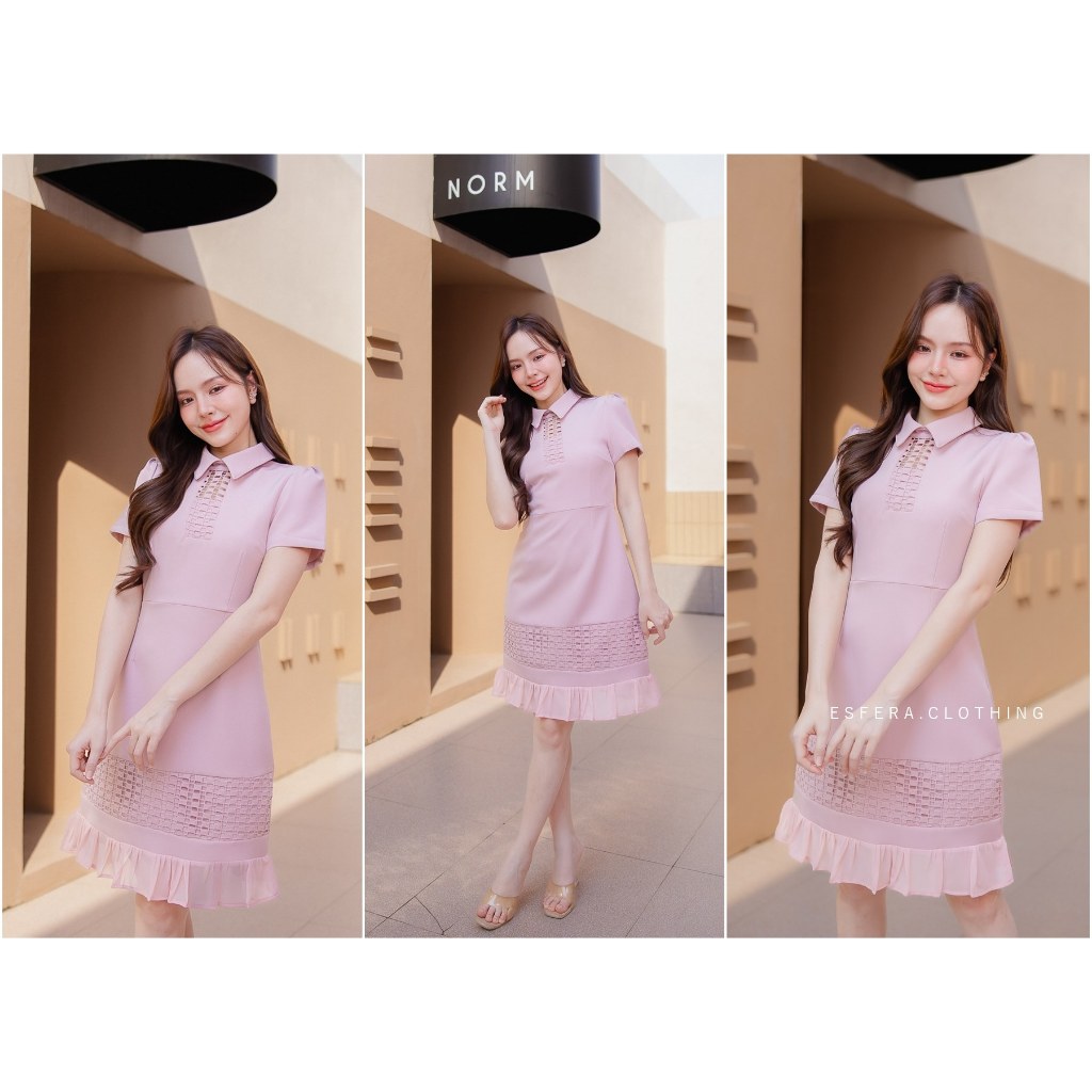 DR095-1 Griddy Cuty Dress เดรสน่ารัก | Shopee Thailand