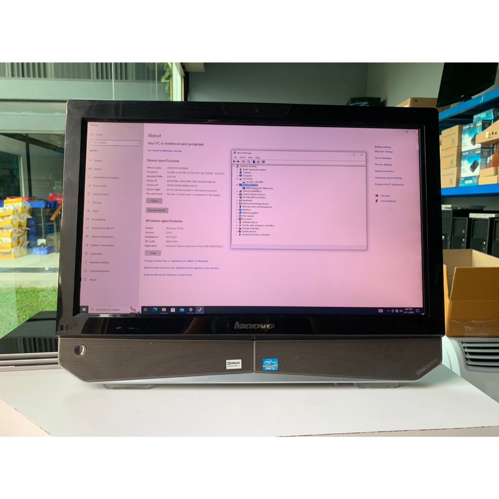All in One คอมพิวเตอร์ออลอินวัน Lenovo ideacentre B320 (i3-3220/8GB/SSD 480GB) ฝุ่นในจอ / จอมี ...