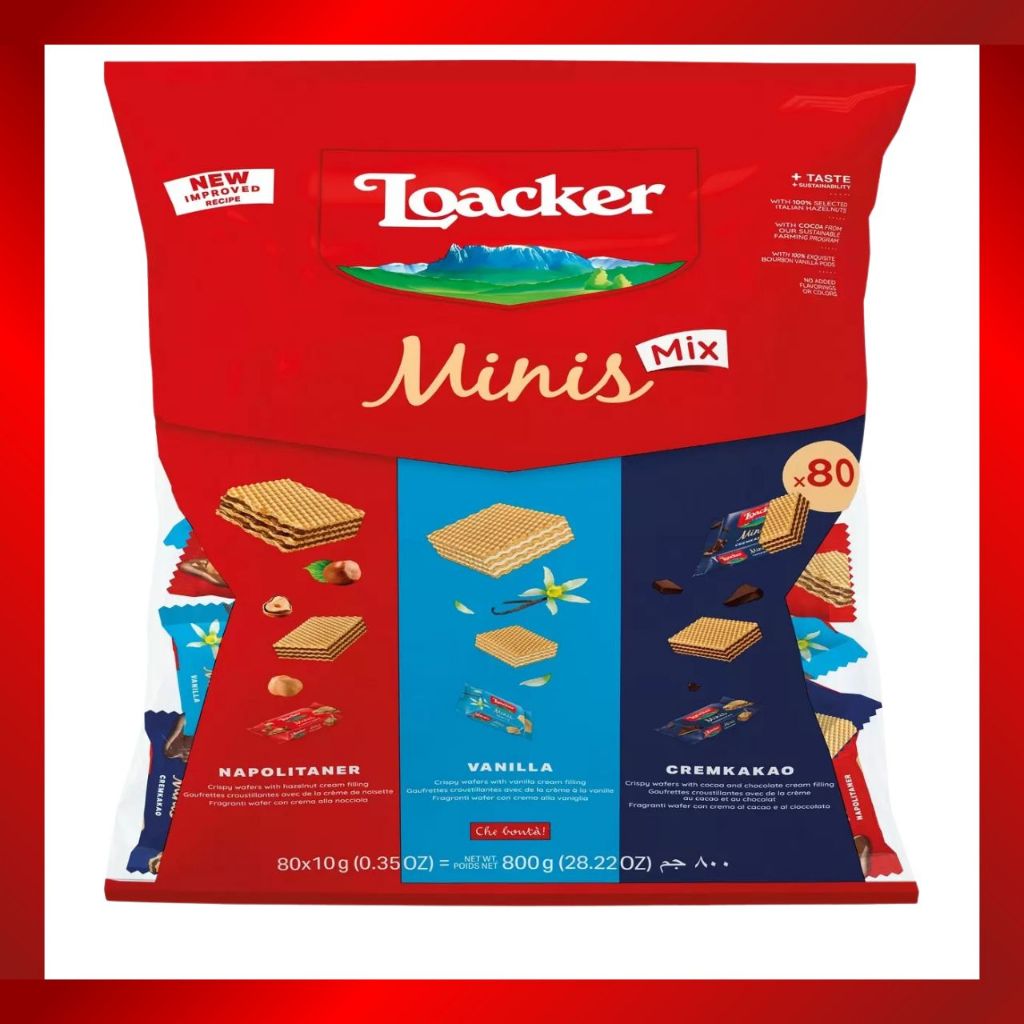 Loacker Minis Assort Wafer 80 count | Shopee Thailand