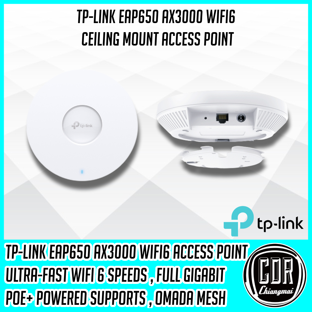 TP-LINK EAP650/EAP653 AX3000 WIFI 6 Wireless Dual Band Ceiling Mount Access Point (รับประกัน ...