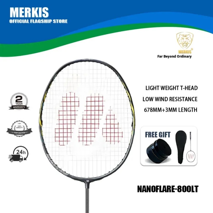 MERKIS NANOFLARE 800 LIMITED 4U Full Carbon Single Badminton Racket ...