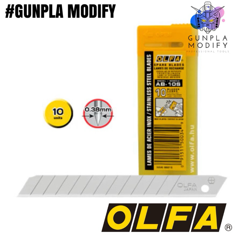 OLFA ใบมีดคัตเตอร์อย่างดี AB-10S ขนาด 9mm หักใบมีดได้ 13 ส่วน บรรจุ 10 ใบมีด | Shopee Thailand