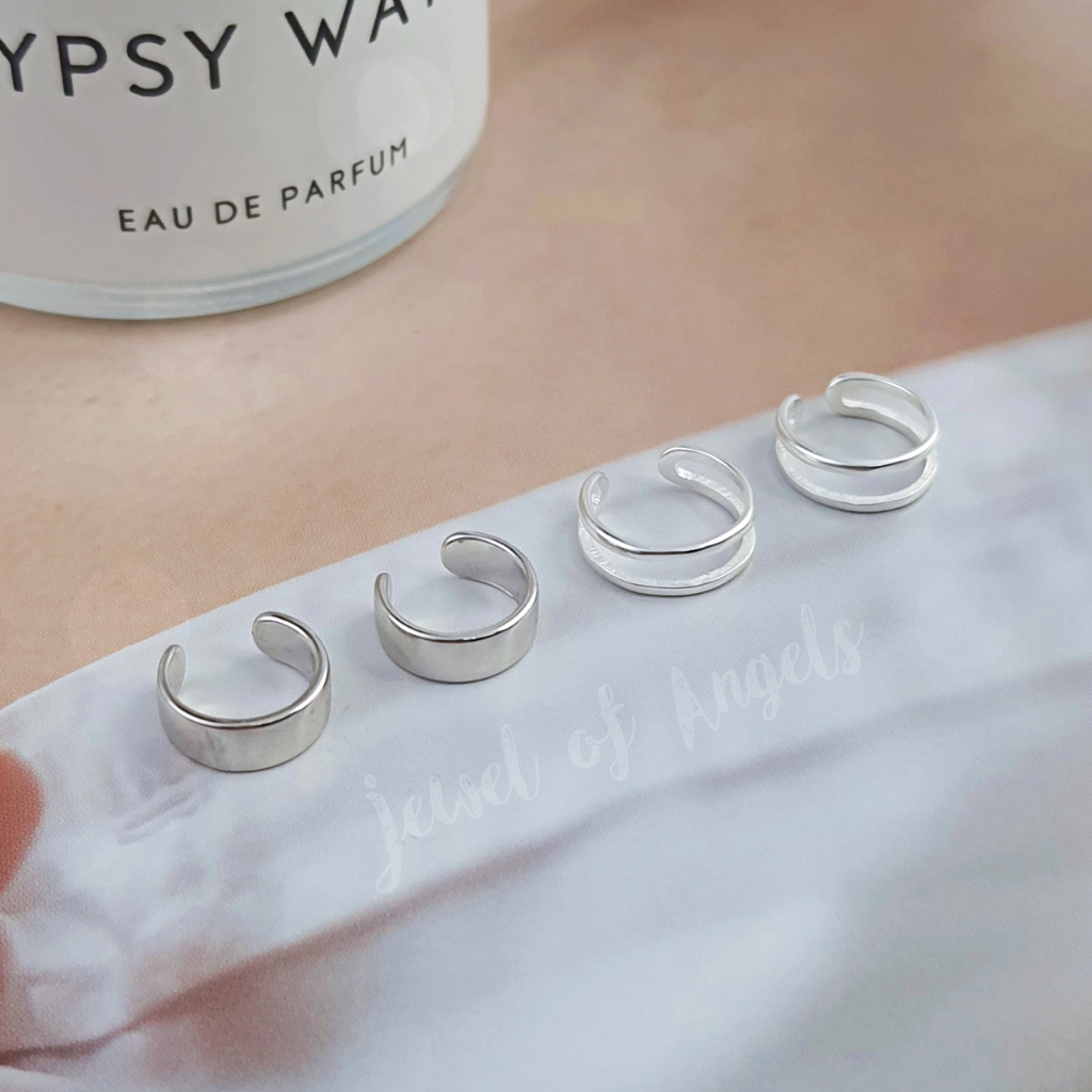 ต่างหูหนีบ Ear Cuff รุ่น Force เงินแท้S925 ต่างหูคลิปหนีบแฉก 2แบบ สีเงิน Silver925 | Shopee Thailand