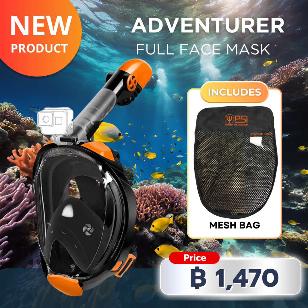 PSI Adventurer Full Face Mask หน้ากากดำน้ำแบบเต็มหน้า | Shopee Thailand