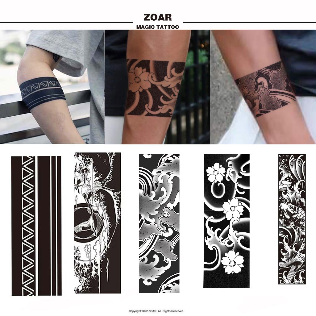 ZOAR พร้อมส่ง L17 Magic tattoo สติ๊กเกอร์รอยสักสมุนไพร กันน้ำ กันรอย ยาวนาน กึ่งถาวร แสดงสี ...