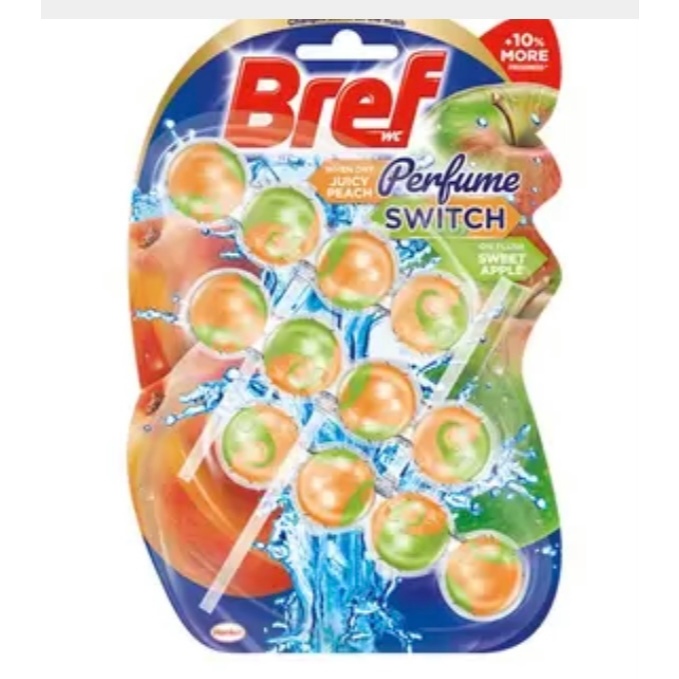 [แพ็ค3ชิ้น] Bref เบรฟ Bref Scent Switch Peach & Apple Rim Block toliet ...