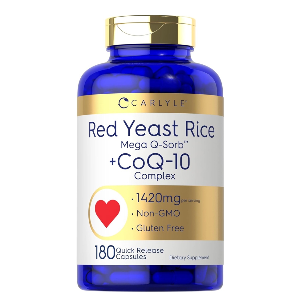 Carlyle CoQ10 Mega Q-Sorb™ with Red Yeast Rice 180 Capsule เพิ่มพลังงาน ...